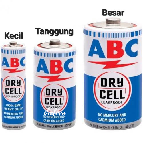 Jual [SET] BATERAI ABC BESAR / BATERAI ABC R20 HEAVY DUTY SIZE D ISI 2 ...