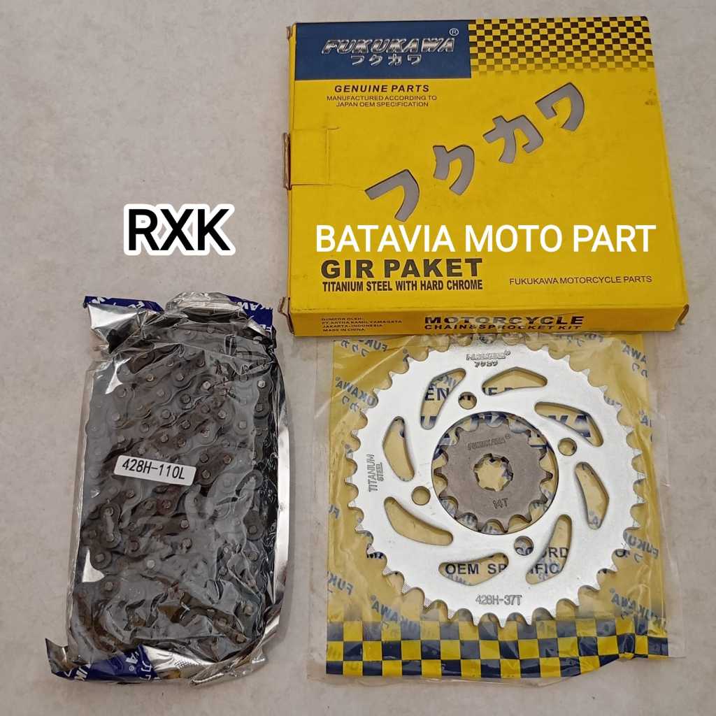 Jual GEAR SET FUKUKAWA PAKET SET RANTAI UNTUK MOTOR YAMAHA RX KING ...