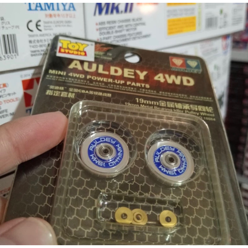 Jual AULDEY MINI 4WD 18084 19MM METAL BEARING IDLER PULLEY WHELL ...