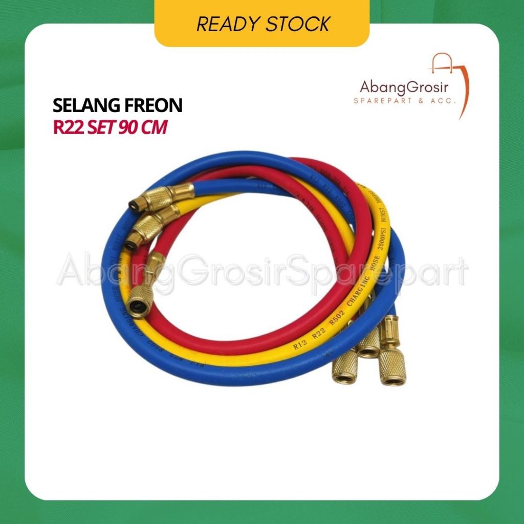 Jual Slang Freon R22 Set 90cm - Slang Manifold Testing / Pengisi R12 ...
