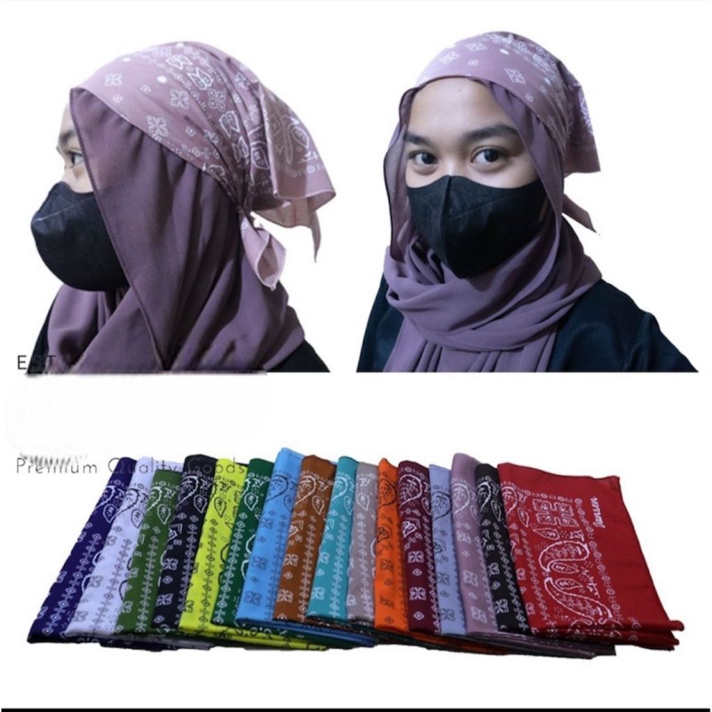 Jual syal scraf slayer bandana headband paisley pria dilan 1991 koboi ...