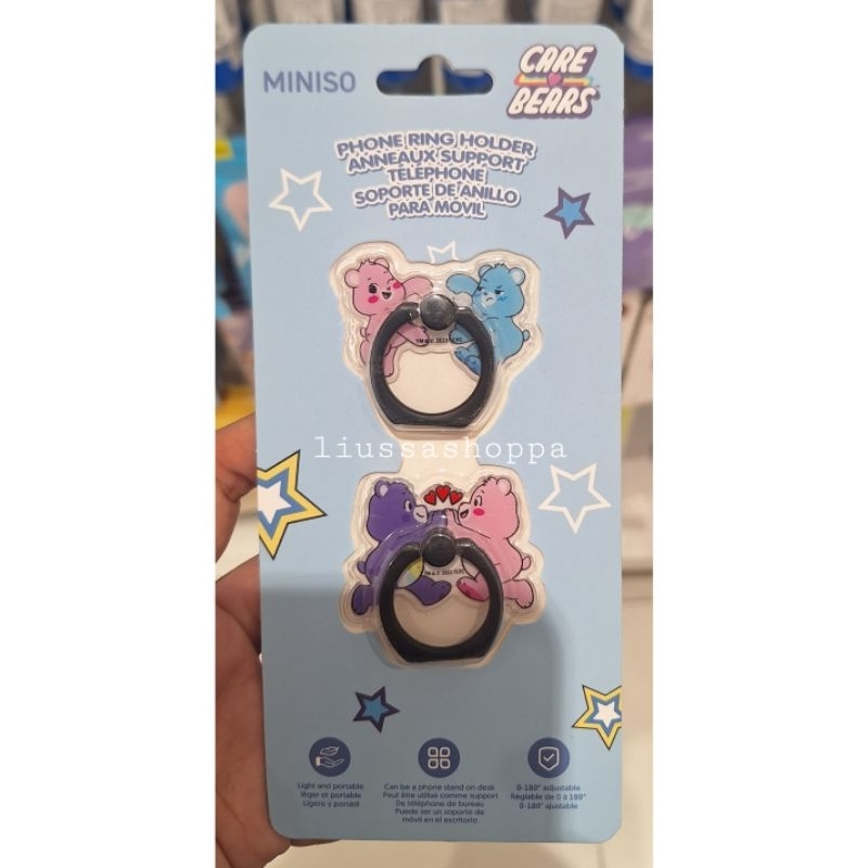 Jual Ring Miniso - Care Bears Collection Phone Ring Holders (2 pcs ...