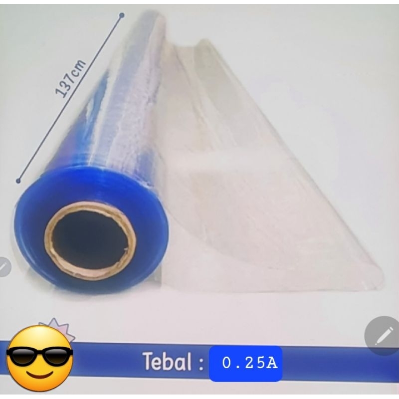 Jual Plastik Mika Bening / Mika Lemas / Plastik Meja Meteran Tebal 0.25A | Shopee Indonesia