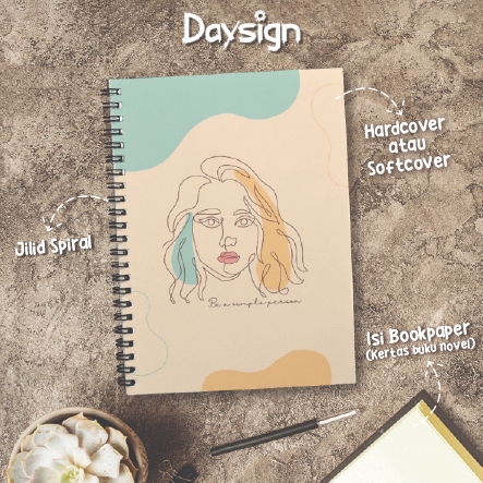 Jual Buku Catatan Custom A5 Hardcover Isi Bookpaper / Notebook Spiral / Jurnal / Block Note ...