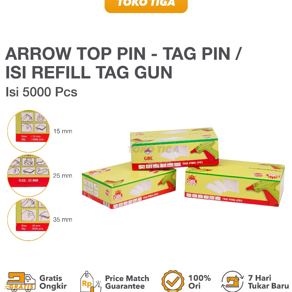 Jual Harga Hemat Tag Pin Bandroll Harga Isi Refill Tag Gun Isi 5 Pcs ...