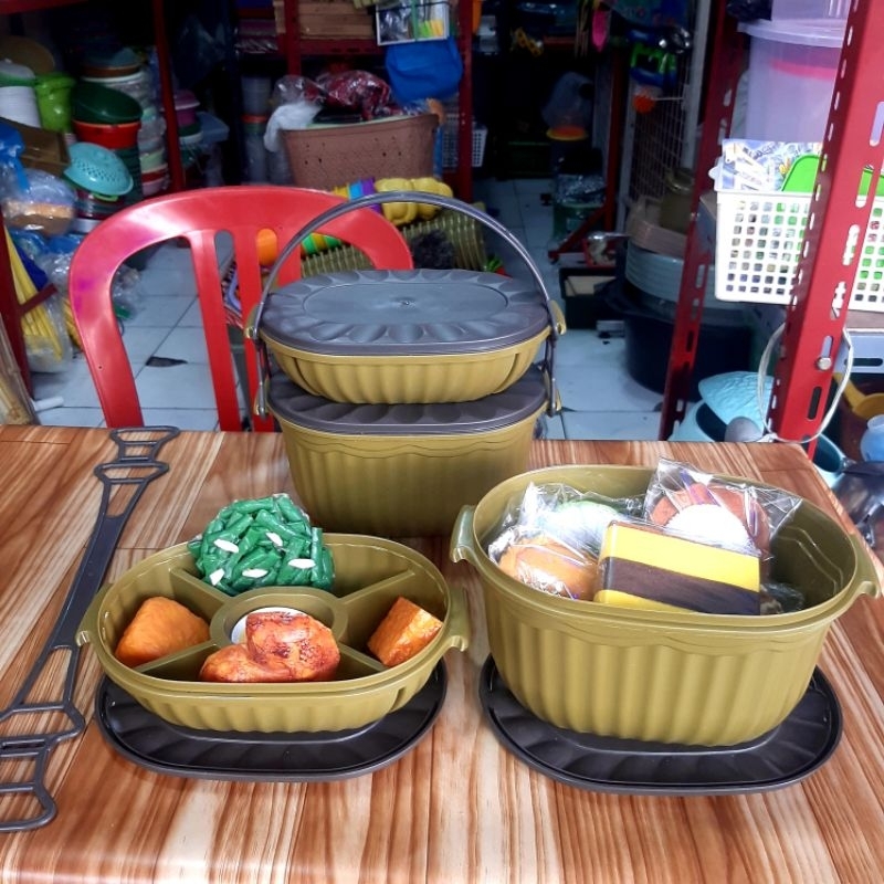 Jual Rantang impian susun 2 berkatan / susan / cokelat / coklat / sekat ...