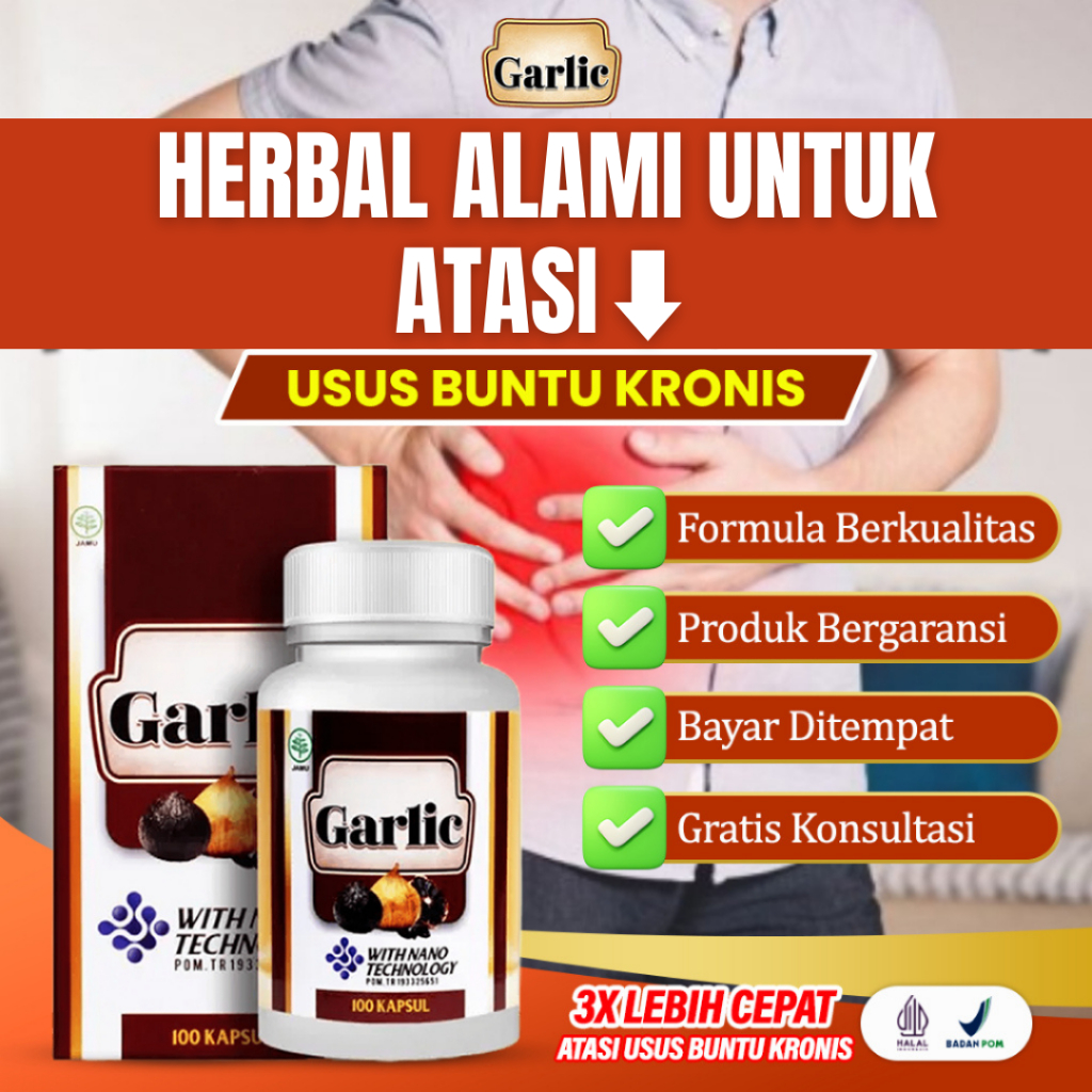 Jual Obat Usus Buntu Kronis Obat Radang Herbal Black Garlic Kapsul 100% ...
