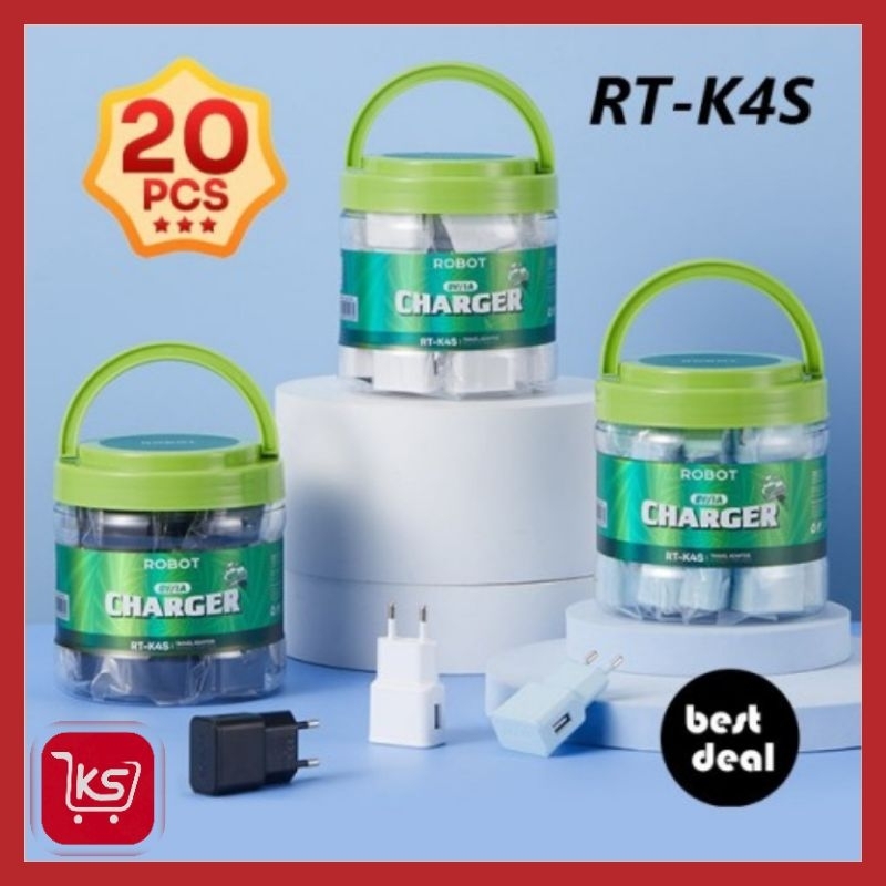 Jual [ORI 100%] BATOK CHARGER ROBOT RT-K4 | RT-K4S | 5V / 1A I GARANSI RESMI 1 TAHUN | Shopee ...