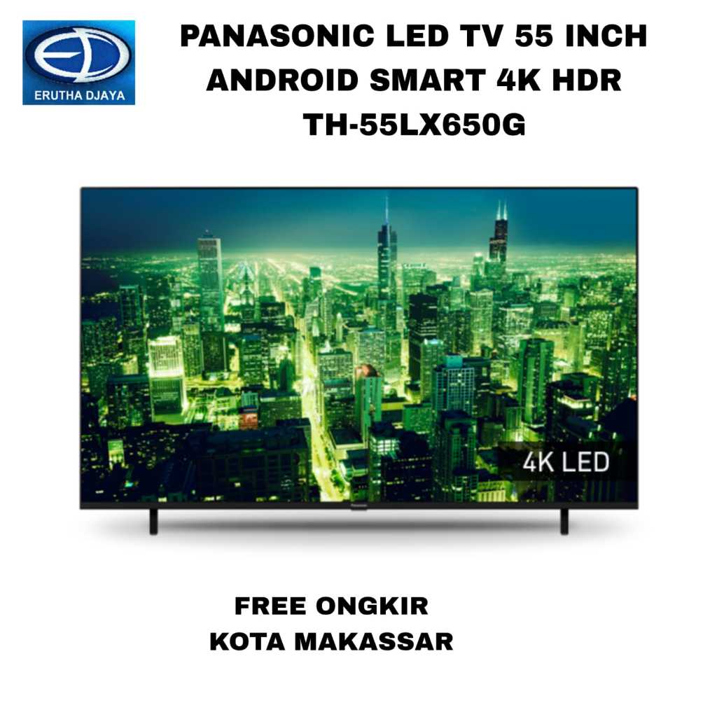 Jual PANASONIC LED TV 55 INCH ANDROID SMART 4K HDR TH55LX650G | Shopee ...