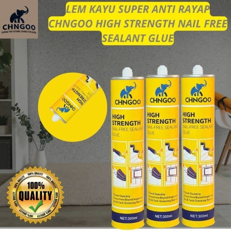 Jual LEM SEALANT LEM KAYU LEM BATU CHNGOO HIGH STRENGTH NAIL FREE ...
