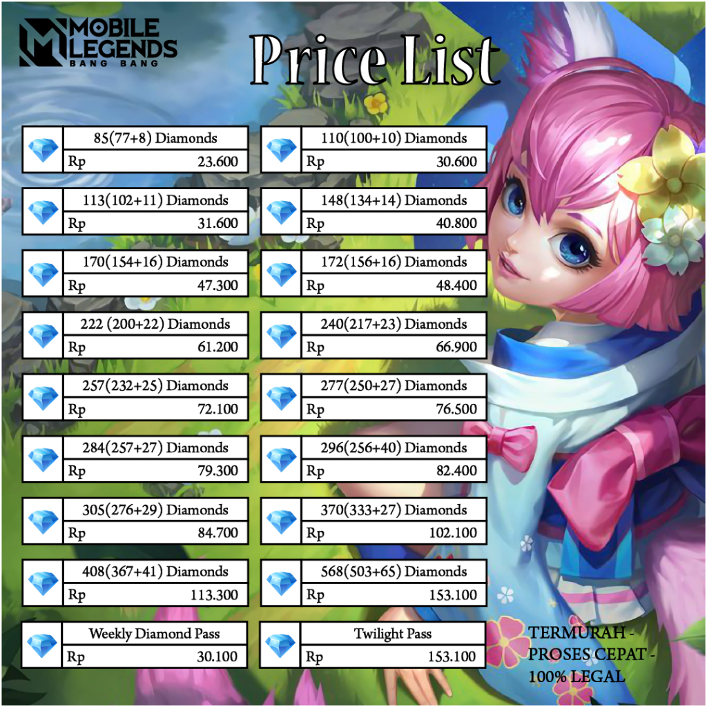 Jual TOP UP DIAMOND MOBILE LEGEND MLBB - PROMO TERMURAH | Shopee Indonesia