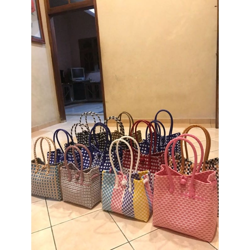 Jual PART 2 Tas Anyam Jali Premium // Tas Wanita Anyaman Jali kapasitas ...