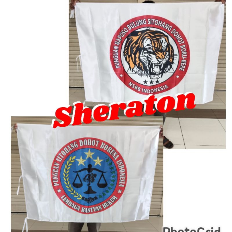 Jual custom bendera printing bendera ruangan bahan satin ukuran 60cm x ...