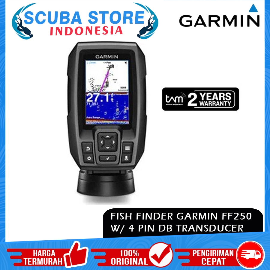 Jual GPS Garmin FF250 With 4-pin DB Transducer Fish Finder Sonar Maps ...