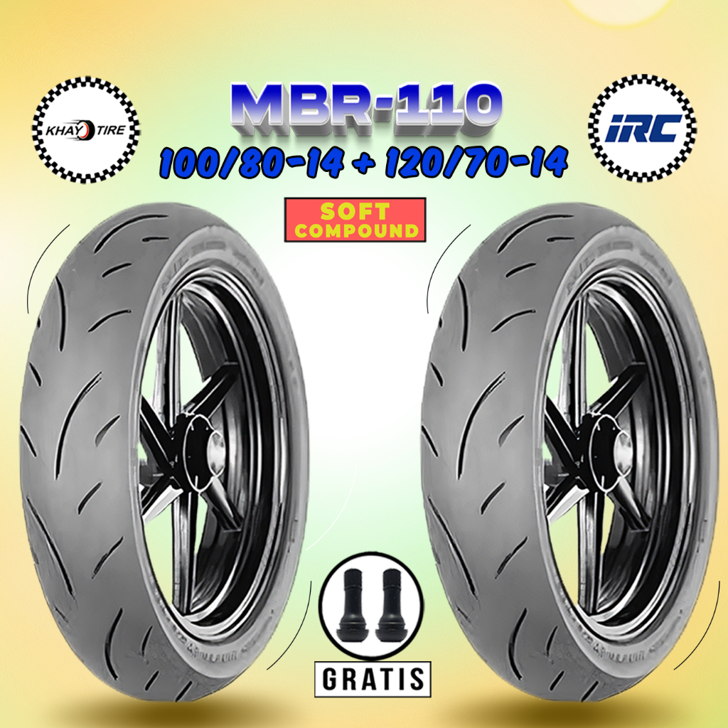 Jual Sepasang Ban Motor Soft Compound HONDA PCX IRC MBR-110 100/80-14 ...