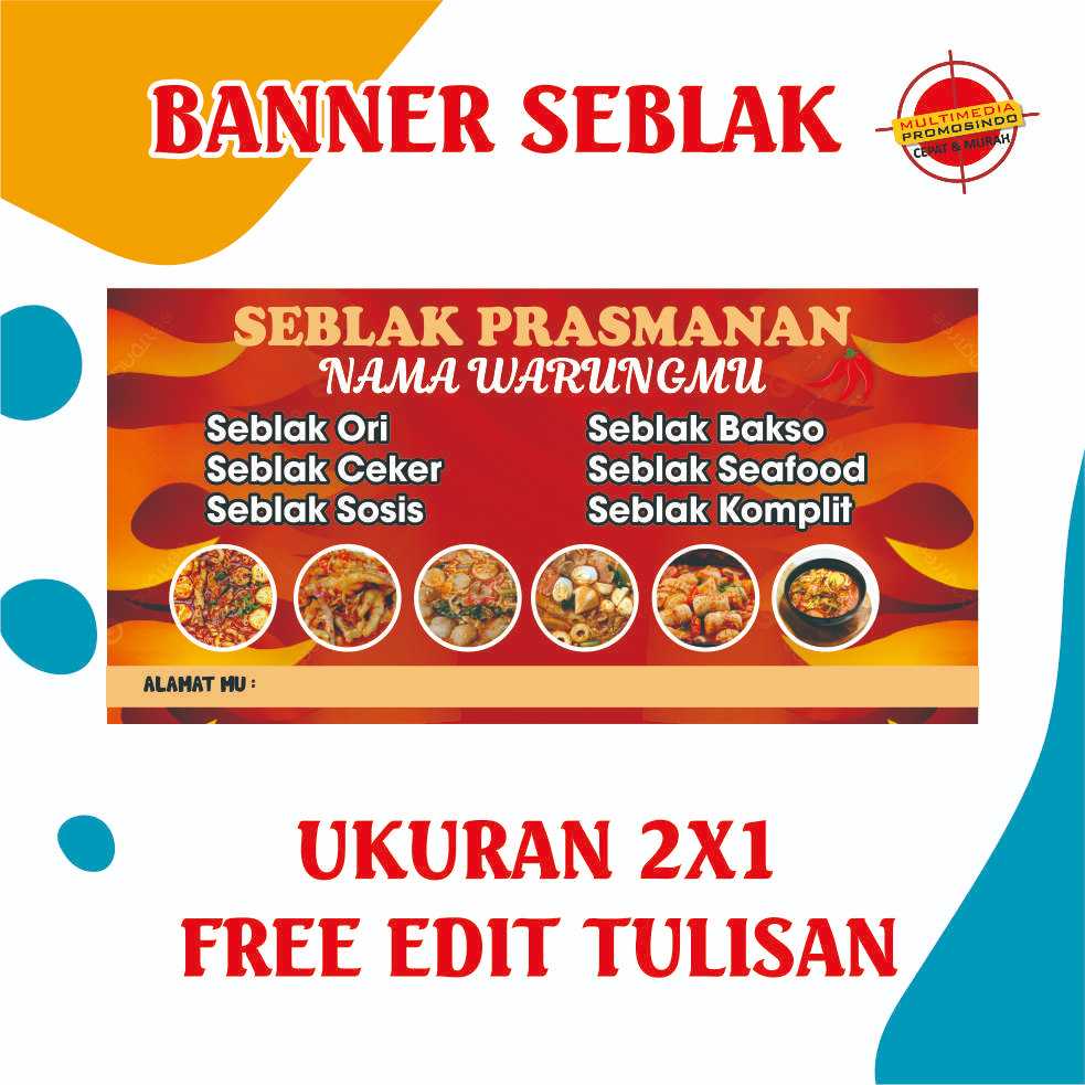 Jual Cetak Spanduk SEBLAK / BANNER SEBLAK / Banner / MMt Custom 1 Hari ...