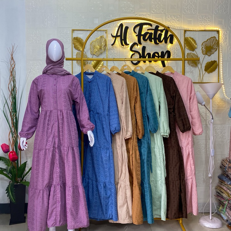 Jual [Bisa Cod] Gamis Katbol Bordir Fashion Muslim Terbaru | Kekinian ...