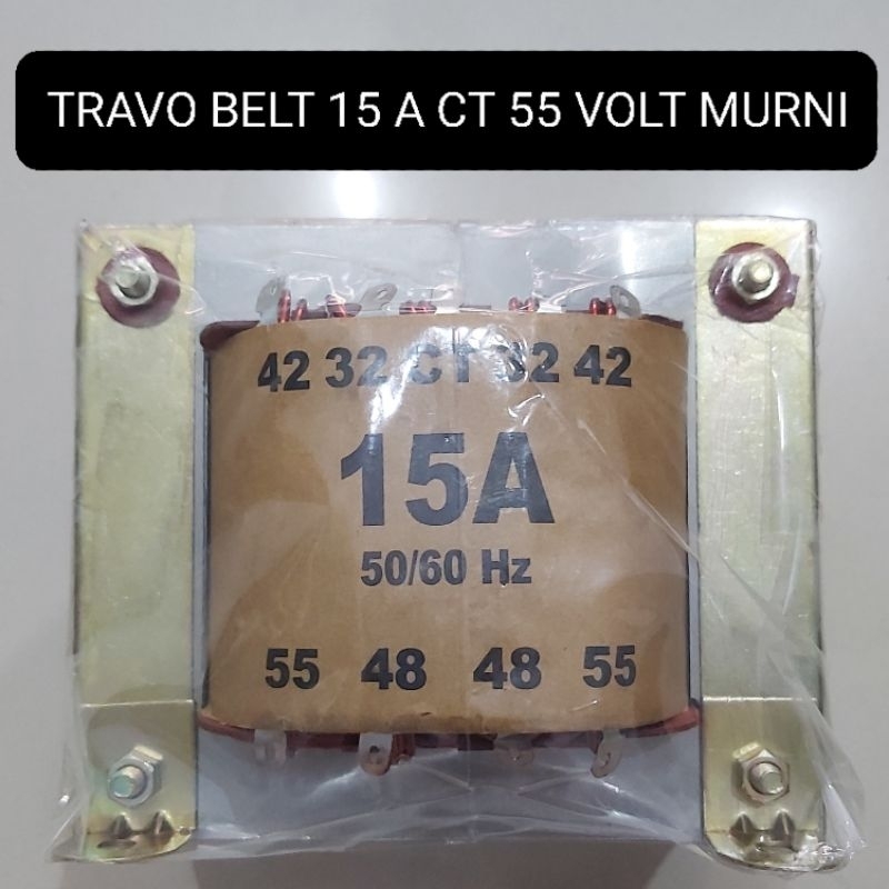 Jual BELT Travo 15 Amper CT 55 Volt Murni Trafo 15A Kotak | Shopee ...