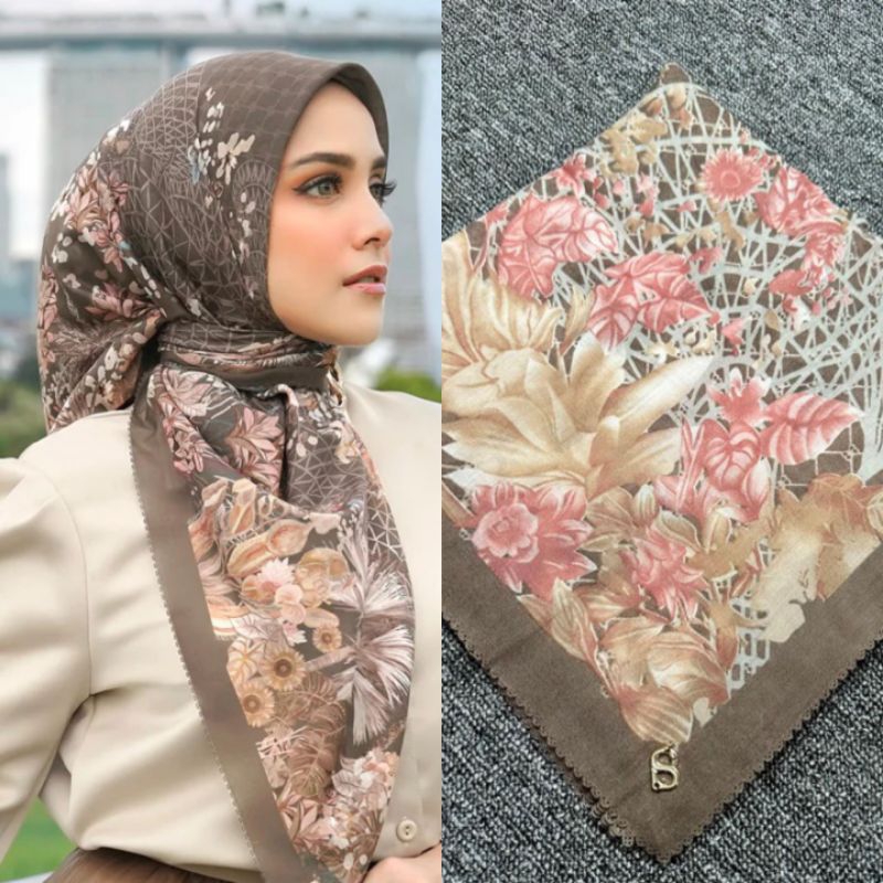 Jual Hijab Buttonscarves Jilbab Segi Empat Buttonscarves | Shopee Indonesia