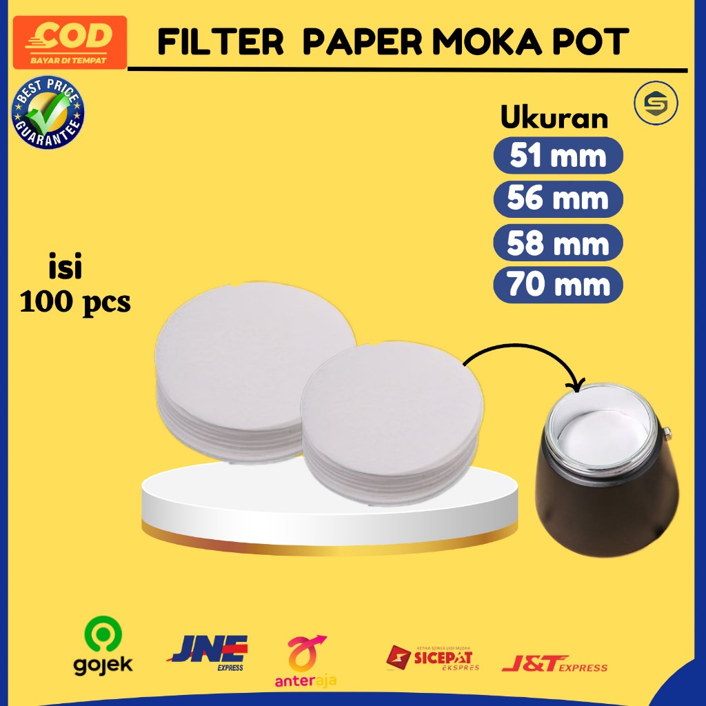 Jual OTC Kertas Filter Paper Coffee Mokapot Saringan Kopi Bulat Moka ...