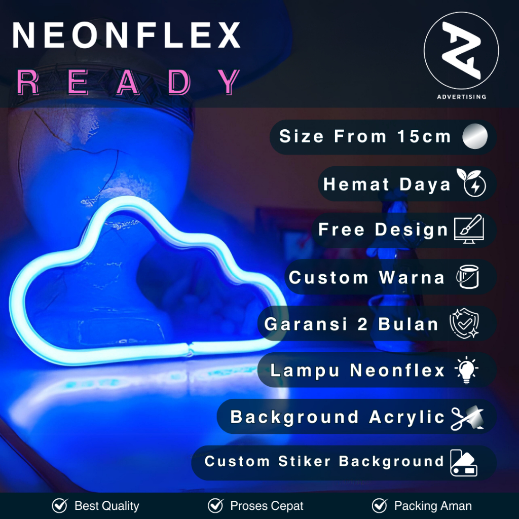 Jual NEON FLEX SIGN AWAN TANPA PRE ORDER / PRODUK READY | Shopee Indonesia