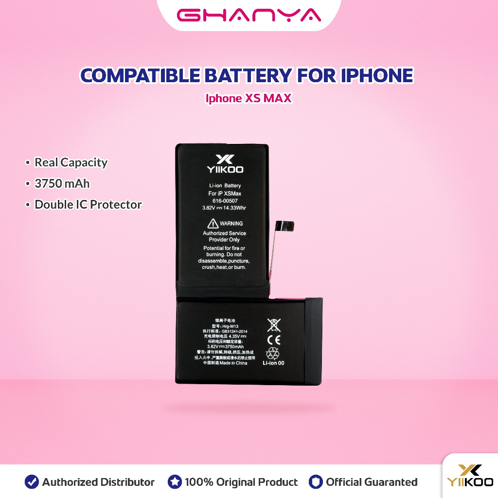 Jual YIIKOO Baterai Iphone XS MAX High Capacity Battery Batre Batrai ...