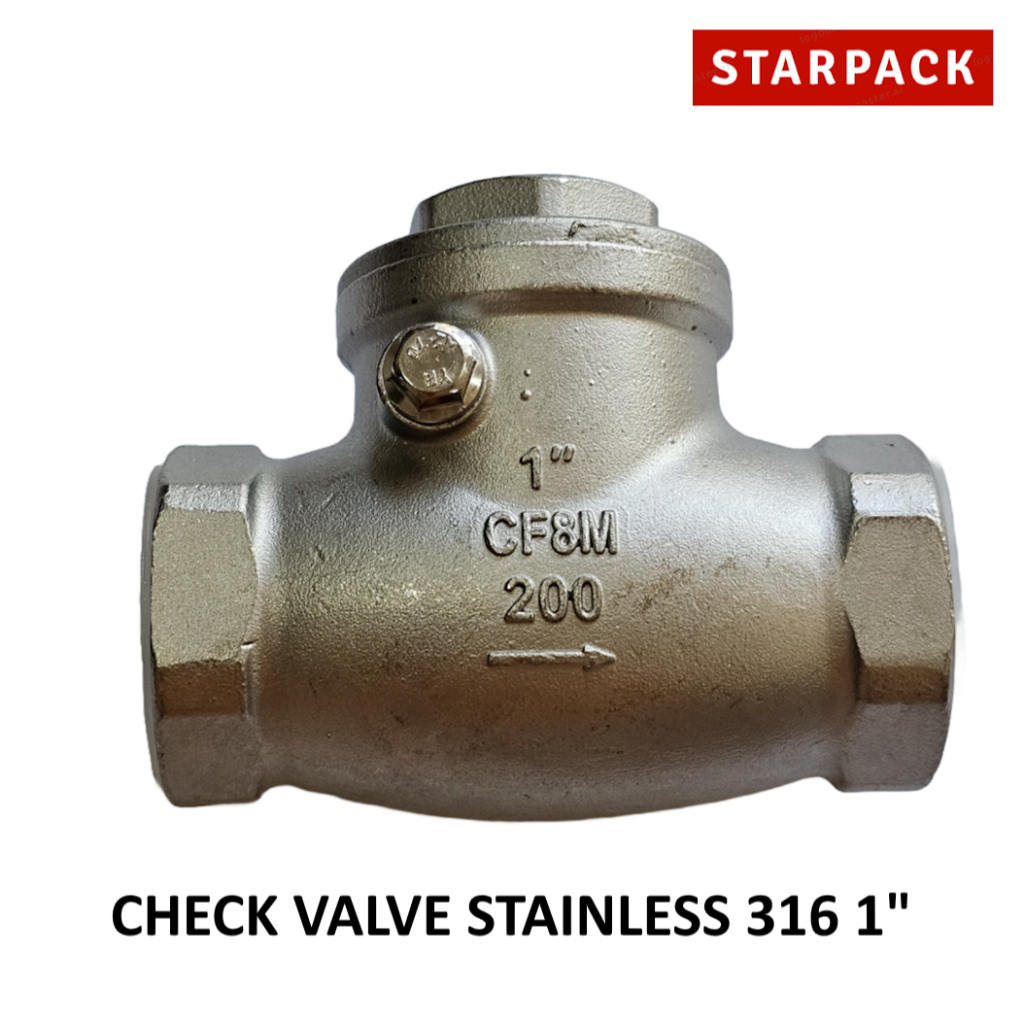 Jual Swing Check Valve Stainless Steel 316 1" Inch | Shopee Indonesia