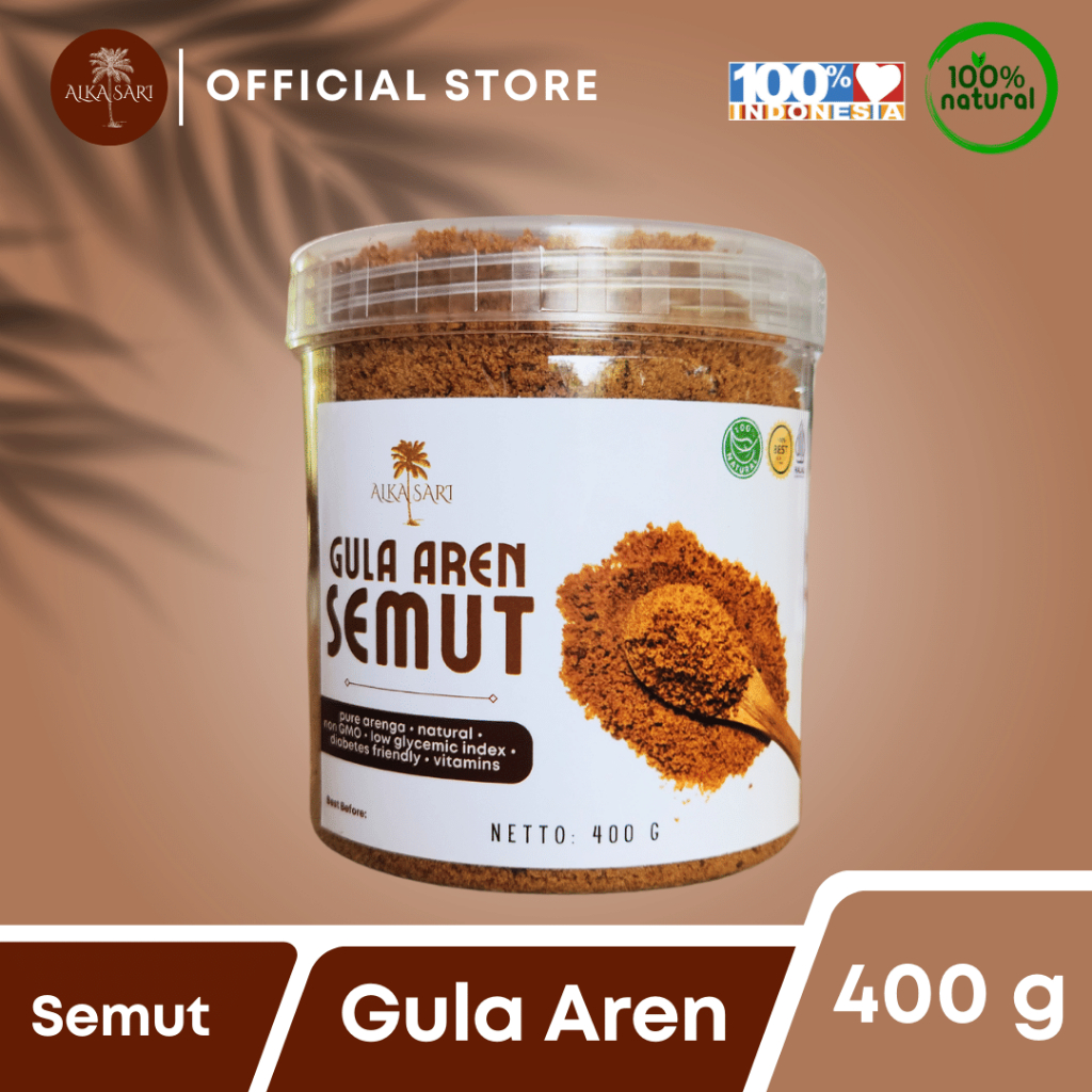 Jual Gula Aren Semut / Gula Aren Bubuk Alka Sari Kemasan Toples / Jar ...