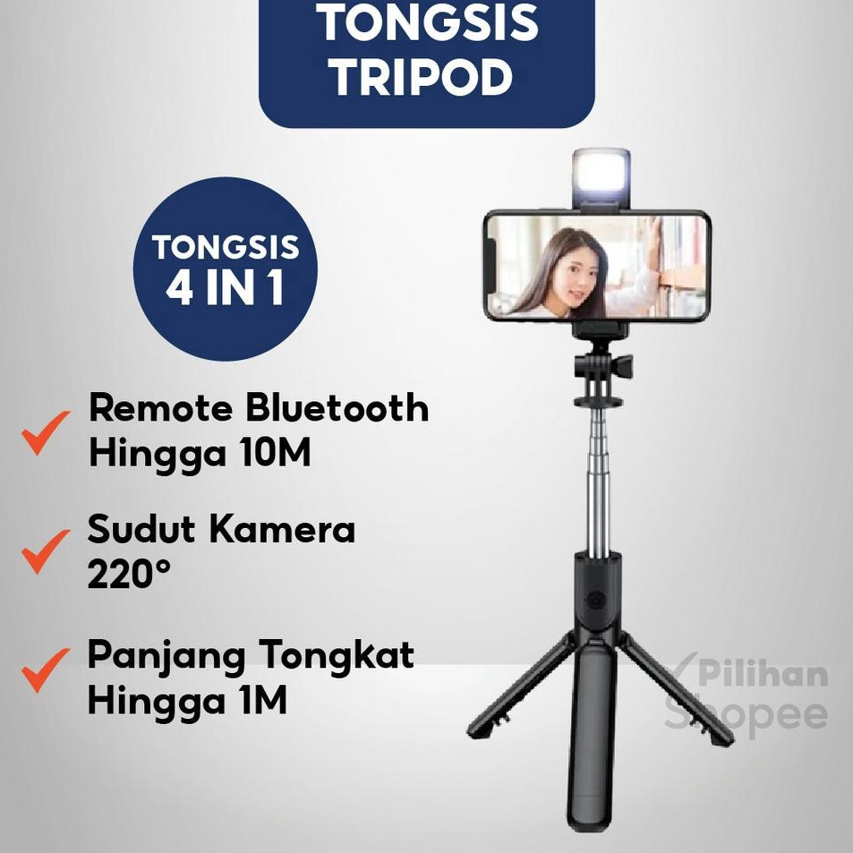 Jual Terdepan Tongsis Tripod Selfie Stick Remote Action Cam Bluetooth ...
