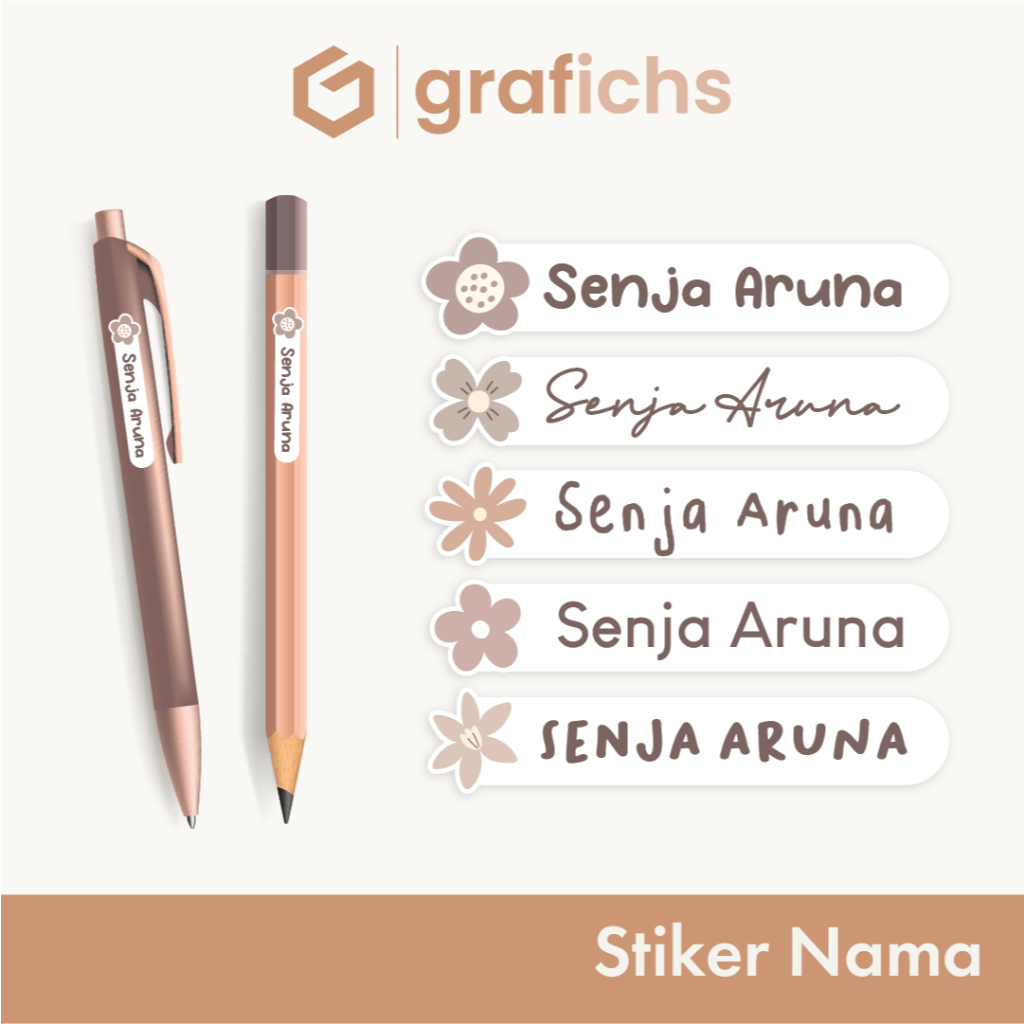 Jual [90 pcs] Stiker Nama Alat Tulis Sekolah GISS06-10 by Grafichs ...