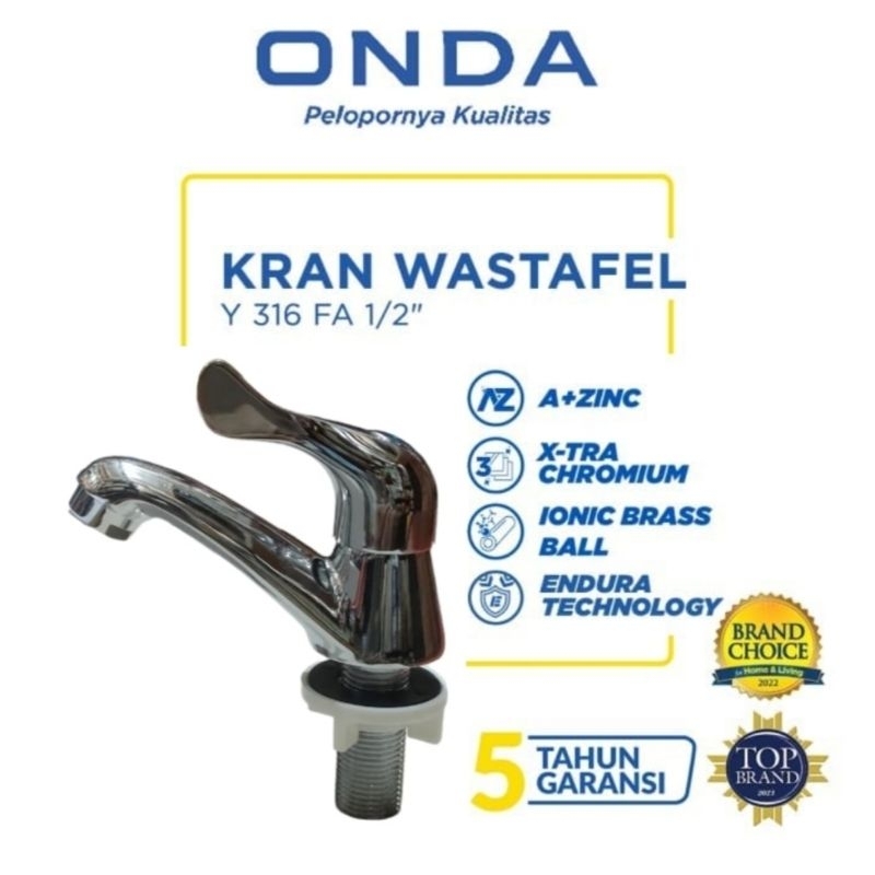 Jual KRAN CUCI TANGAN ONDA Y 316 KERAN WASTAFEL ONDA 1/2 INCI | Shopee Indonesia