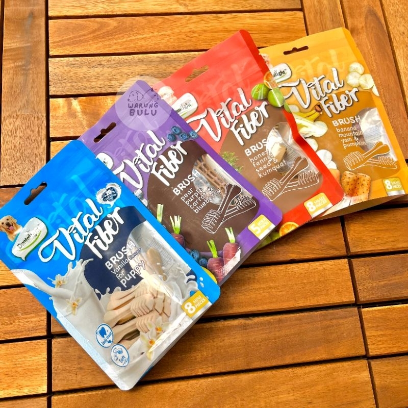 Jual Vital Fiber 80 gram | Snack anjing bentuk brush/wellbar | Nutrisi ...