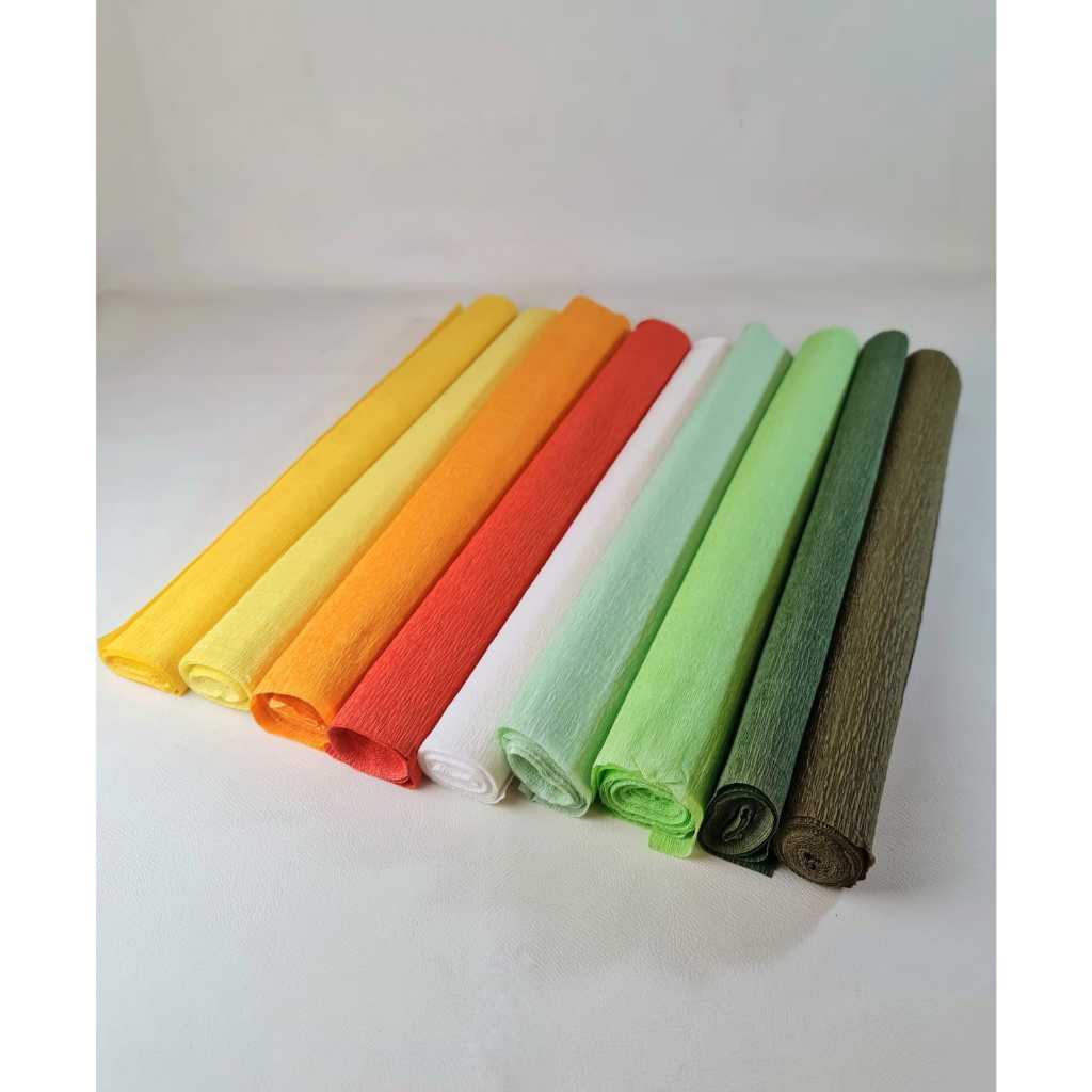 Jual kertas Crepe Import Tebal/Import Crepe Paper Roll Uk50x250cm ...