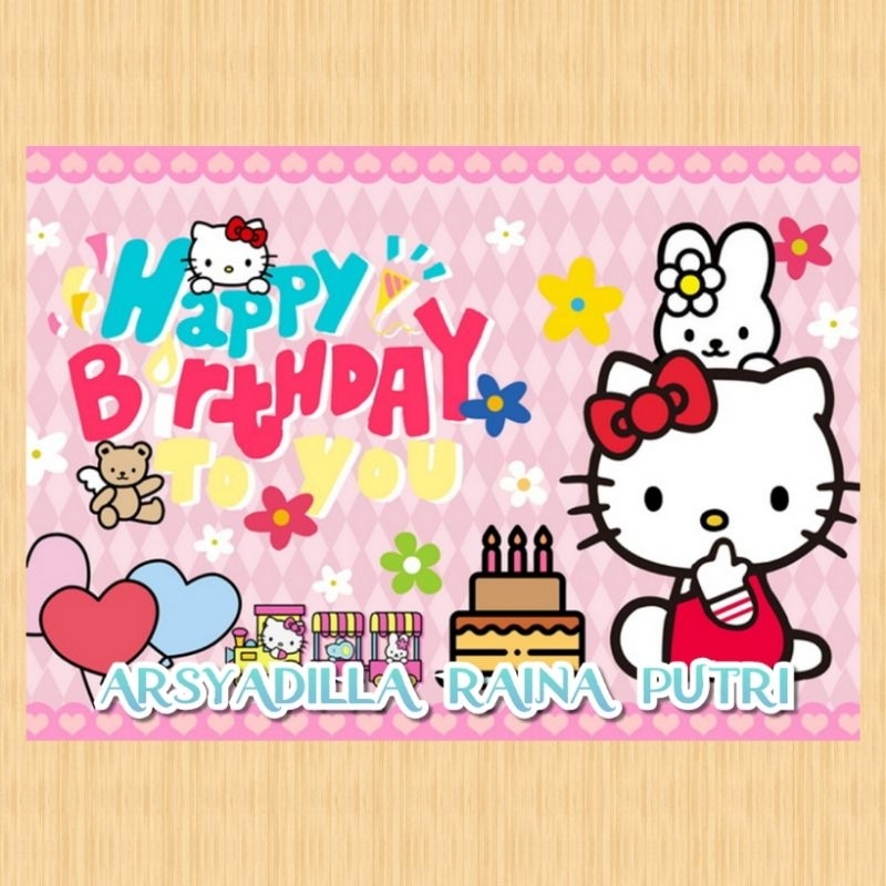 Jual Spanduk HELLO KITTY banner HELLO KITTY spanduk banner ultah anak ...