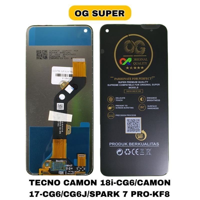 Jual lcd ts TECNO CAMON 18i-CG6/CAMON 17-CG6/CG6J/SPARK 7 PRO-KF8 | Shopee Indonesia
