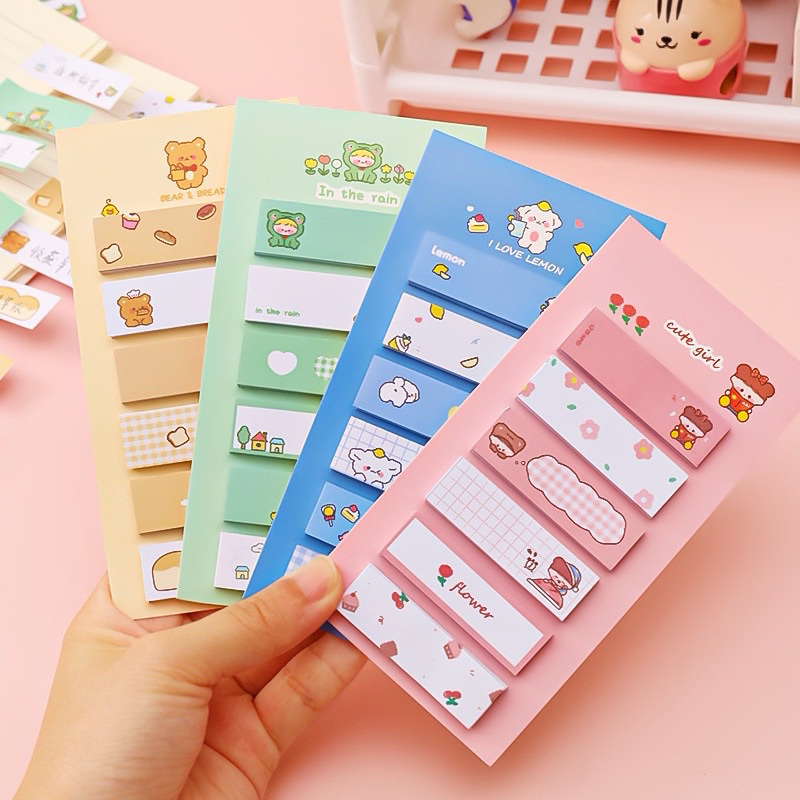 Jual Sticky Notes Lucu 6 in 1 / Sticky Bote Karakter / Post It Lucu ...
