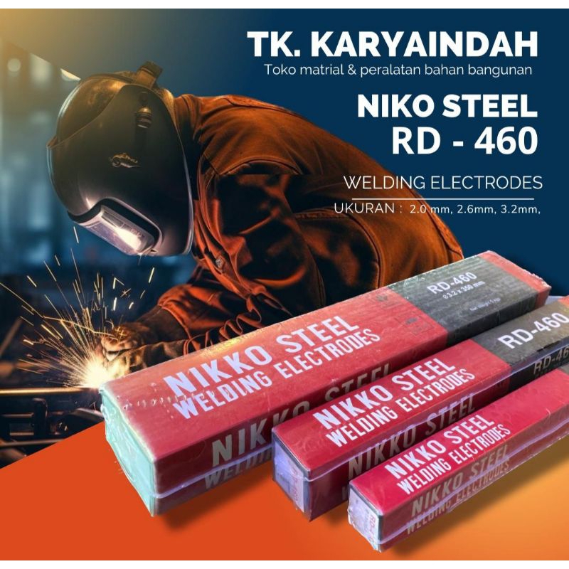 Jual Kawat Las Listrik Elektroda Nikko Steel 2.6mm x 350mm kemasan isi 5kg | Shopee Indonesia