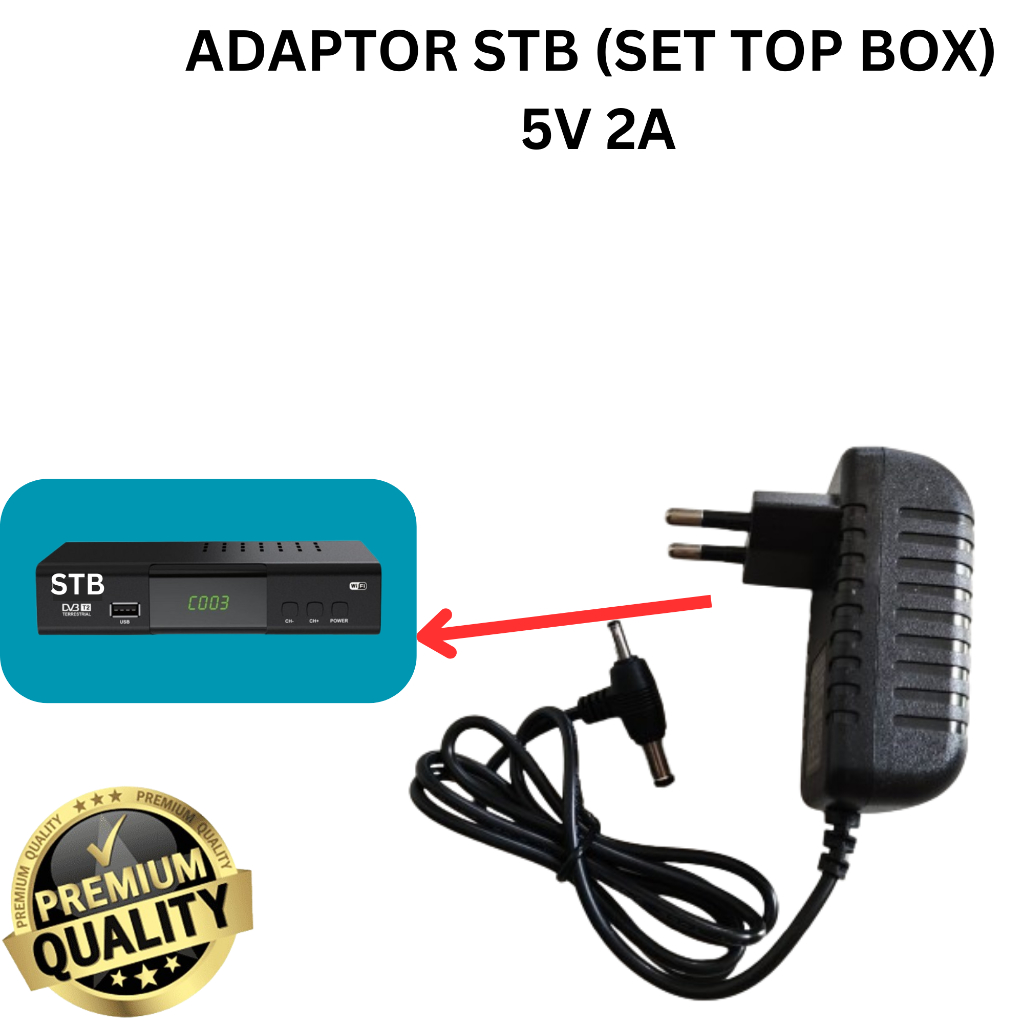 Jual Adaptor STB ( set top box) 5V 2A / power supply original STB ...