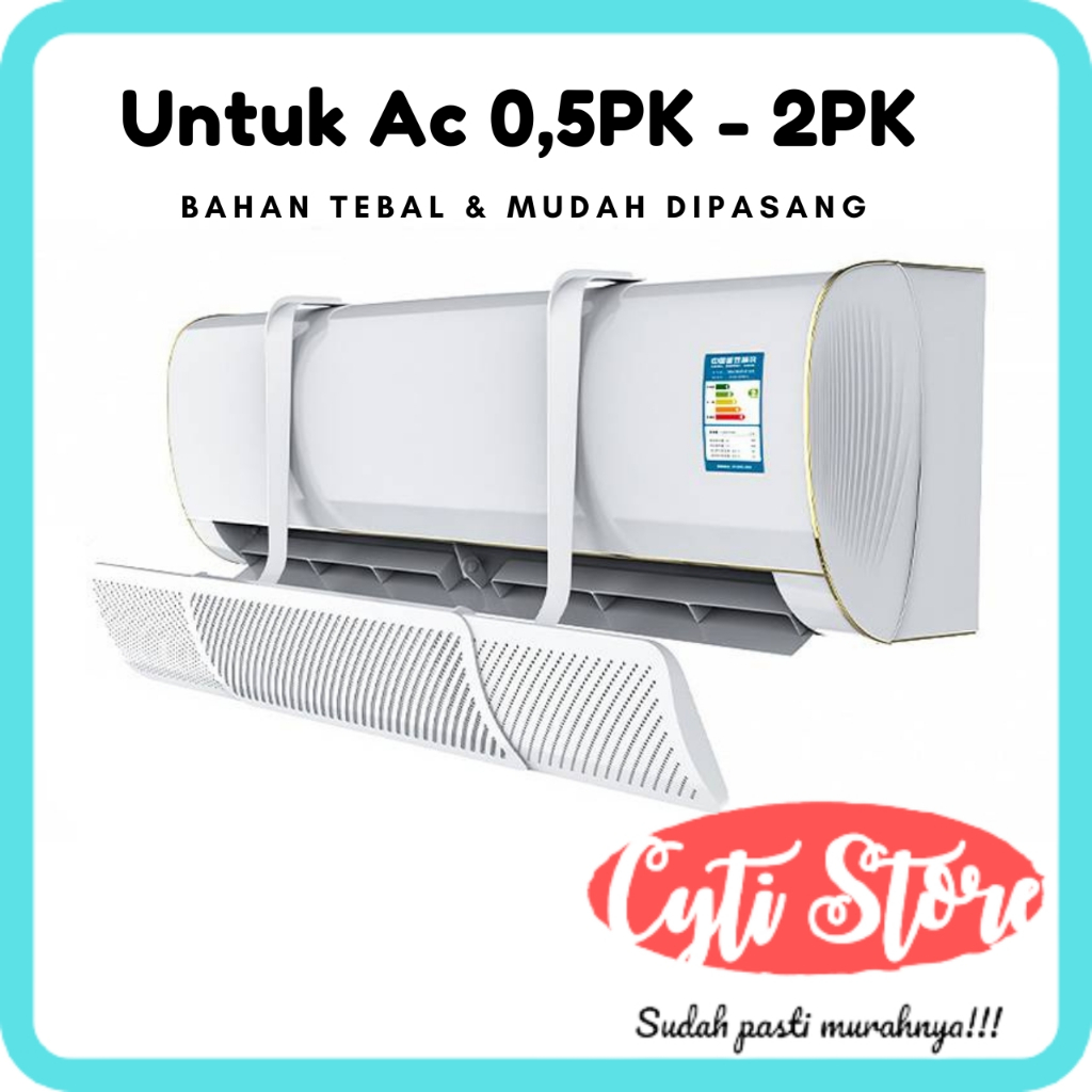 Jual Cover Angin AC [ 0,5 PK - 2 PK TEBAL ] Talang AC Universal ...