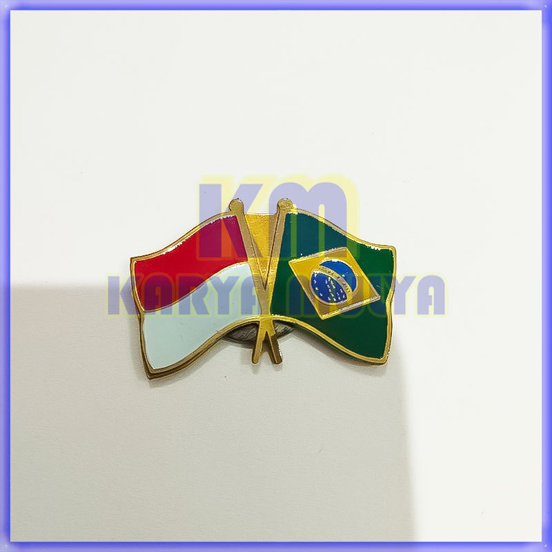 Jual Pin Bendera Persahabatan Indonesia Dan Brasil - Lencana Pin ... Jual Pin Bendera Persahabatan Indonesia Dan Brasil - Lencana Pin ...