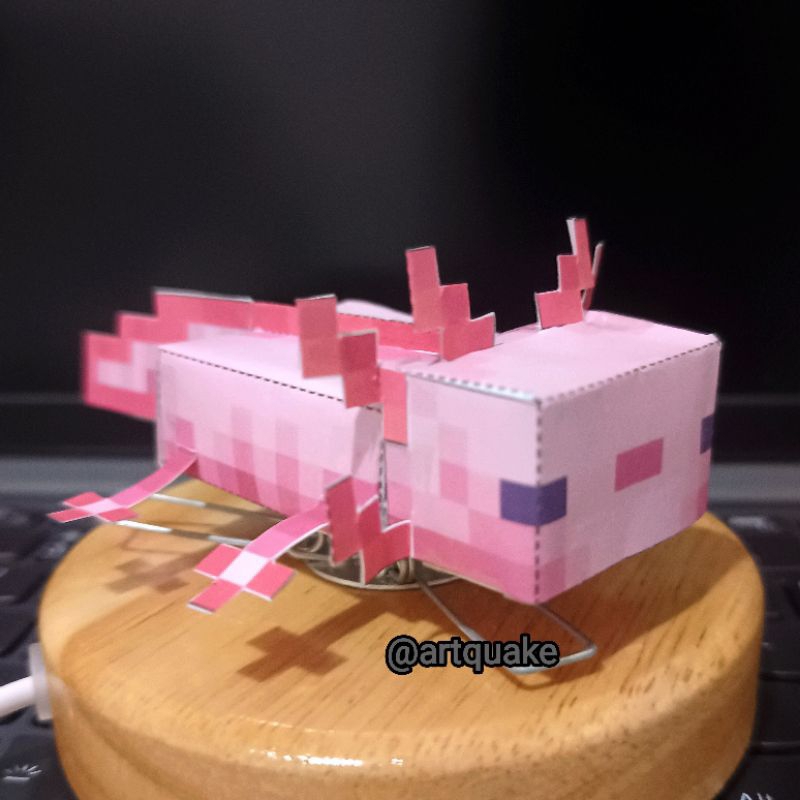 Jual MINECRAFT AXOLOTL PAPERCRAFT - Template A4 action figur mini lucu ...