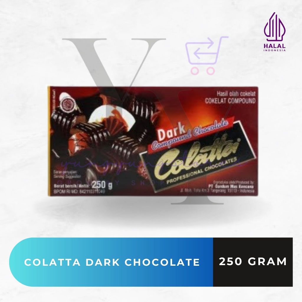 Jual Cokelat Batang Colatta / Dark Compound Chocolate Collata 250 gram ...