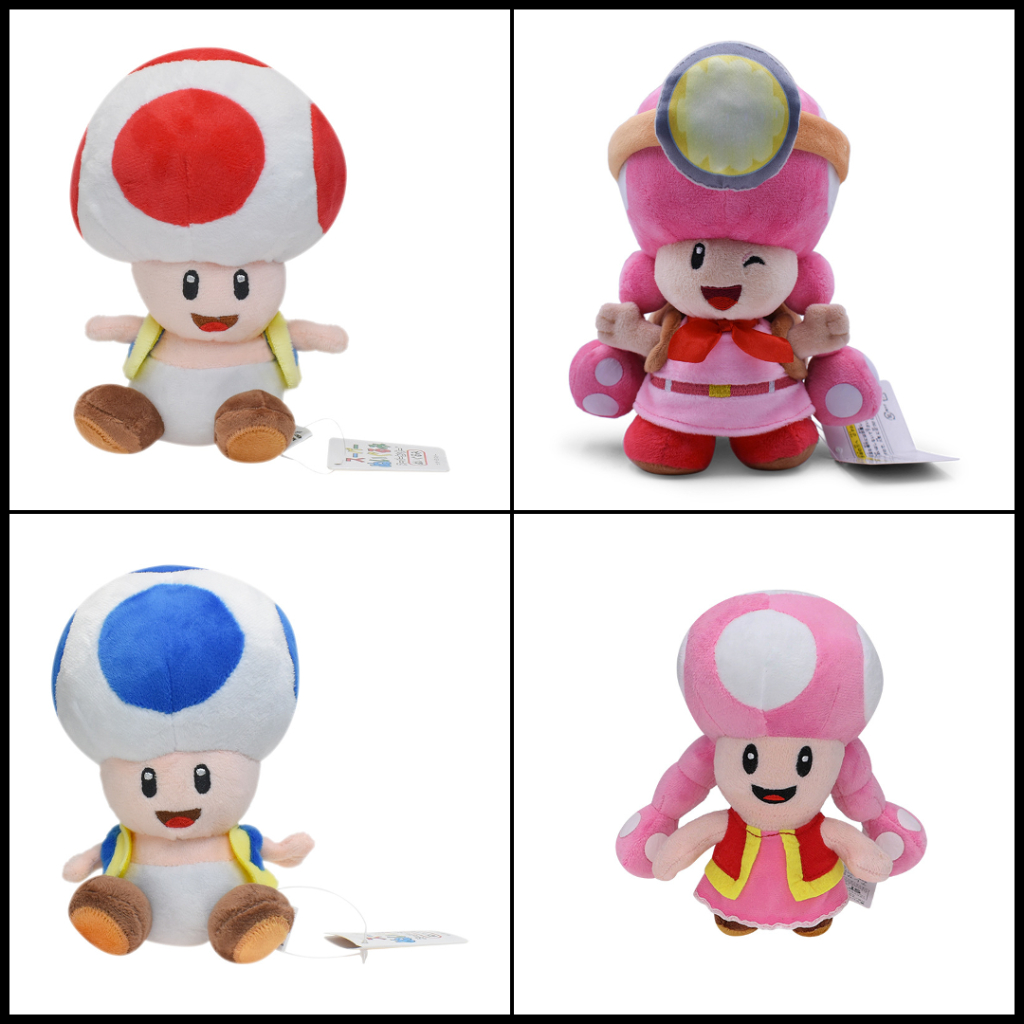 Jual Boneka Mario Bros Boneka Toad Boneka Toadette 18cm-22cm Boneka ...