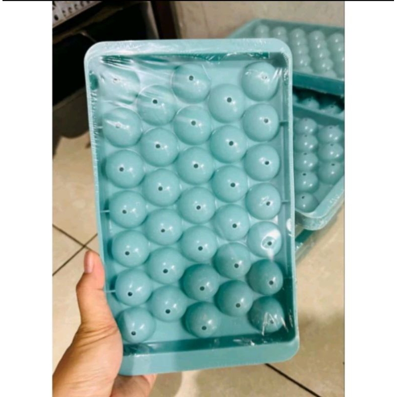 Jual Cetakan Es Batu Bulat 33 Lubang Diameter Kecil& Diameter besar ...