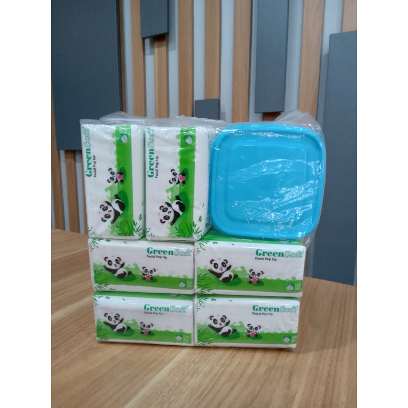 Jual Tissue green soft pop up isi 6 FREE TOPLES | Shopee Indonesia