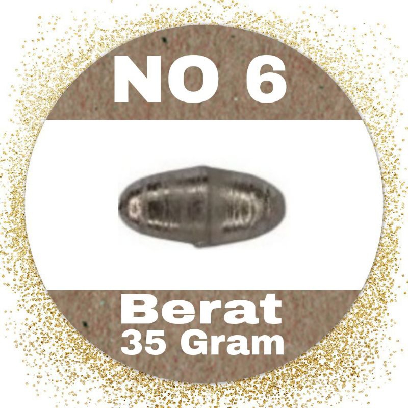 Jual NO 6 Timah pemberat pancing model MELINJO berat 35 gram | Shopee ...