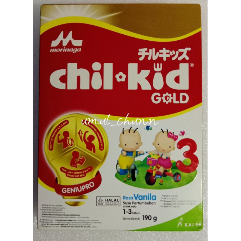 Jual MORINAGA Chil-kid Gold 3 190gr 1-3 tahun - Vanila | Shopee Indonesia