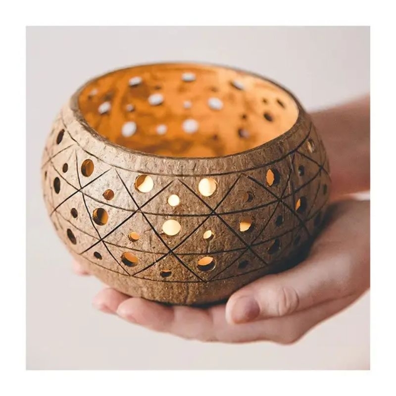 Jual tatakan lilin aromaterapi tempat lilin aromaterapi batok kelapa ...