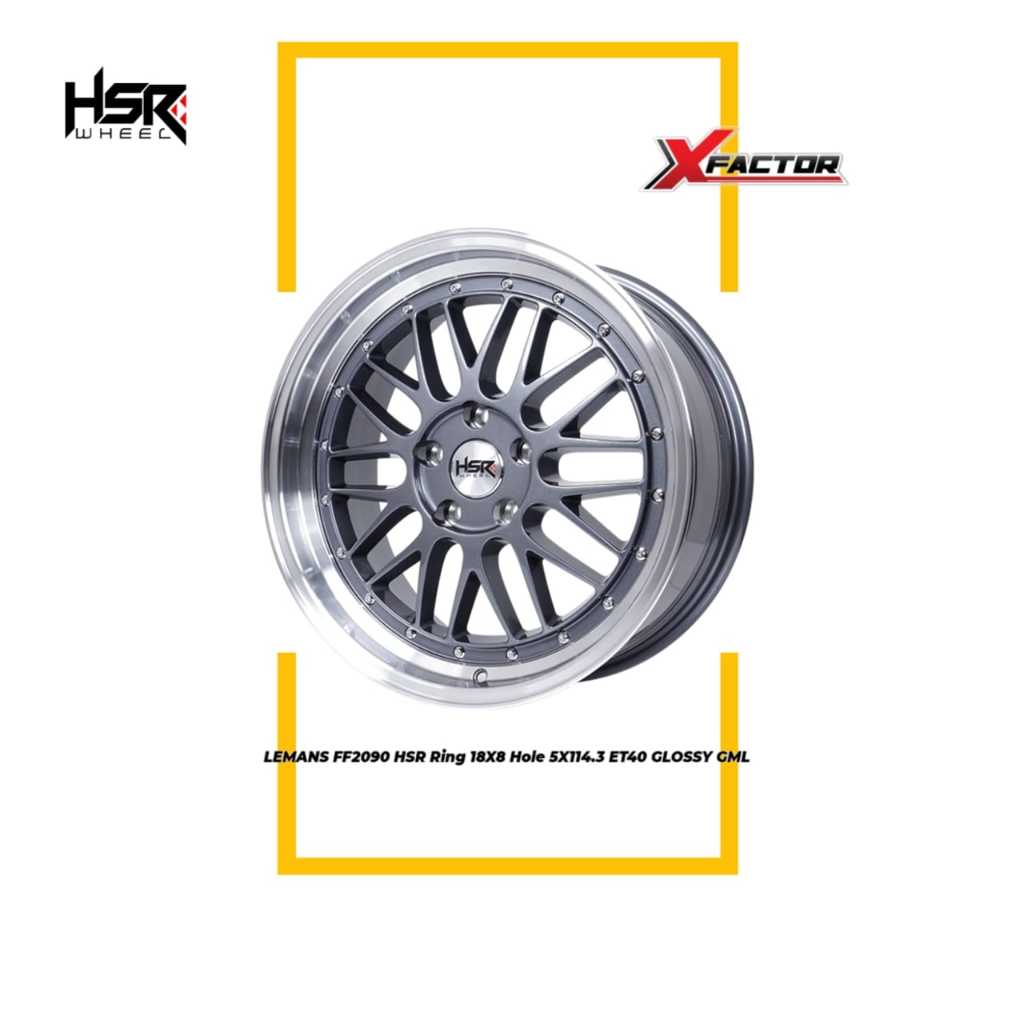 Jual VELG MOBIL HSR R18 HSR LEMANS R18X8 H5X114,3 ET40 GGML | Shopee ...