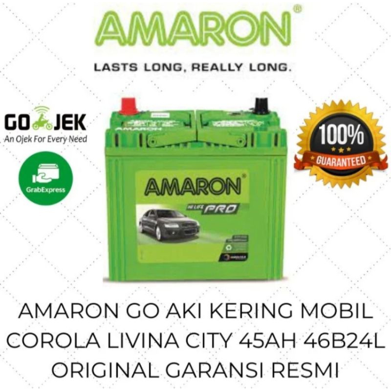 Jual AMARON GO AKI KERING MOBIL CITY GRAND LIVINA COROLLA 45AH NS60L 46B24L | Shopee Indonesia